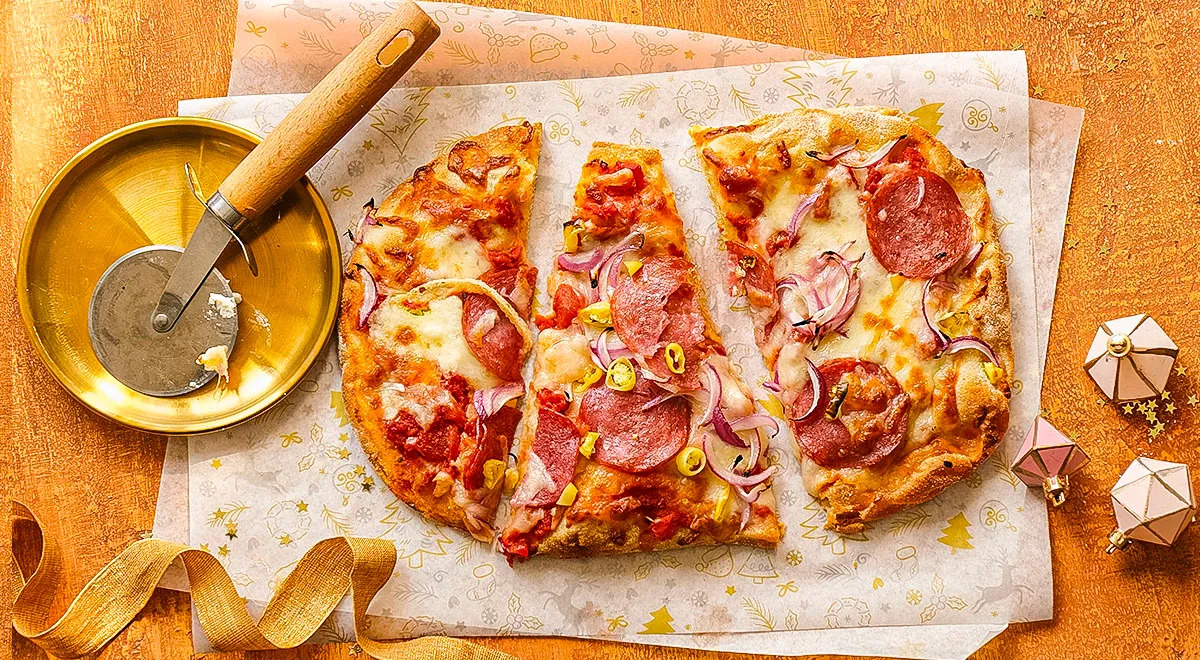 Salami and Mozzarella Pizza