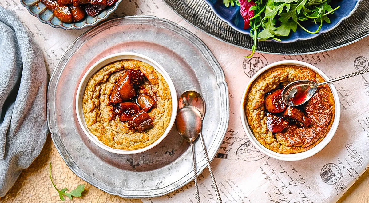 Chicken Liver Soufflé with Stewed Ginger